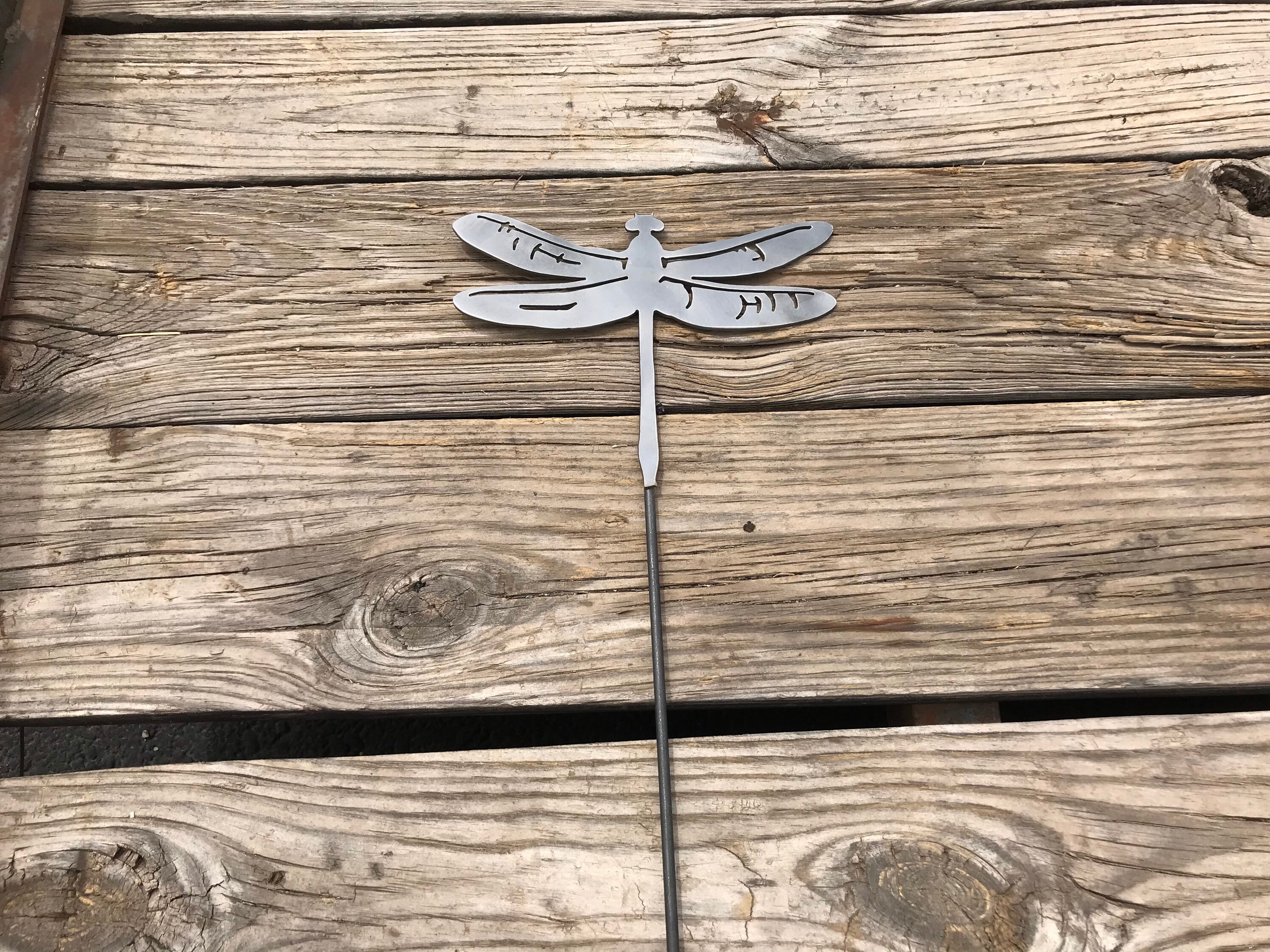 Dragonfly Garden Stake | Metal Dragonfly Garden Stake | Steel Garden ...
