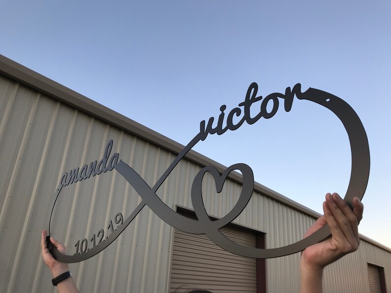Personalized Infinity Metal Sign Infinity Sign Custom - Etsy