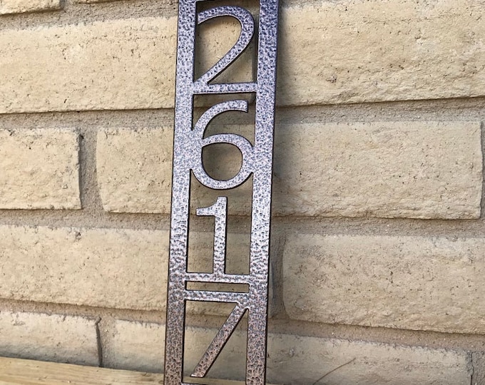 Metal Address Sign Vertical Address Sign Metal Address - Etsy
