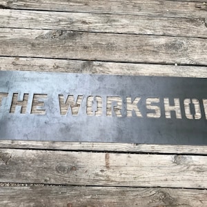 Custom Metal Sign | Personalized Workshop Sign | Garage | Workshop Man ...