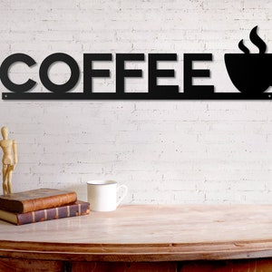 Coffee Metal Sign | Coffee Bar Sign | Modern Metal Coffee Sign | Coffee ...