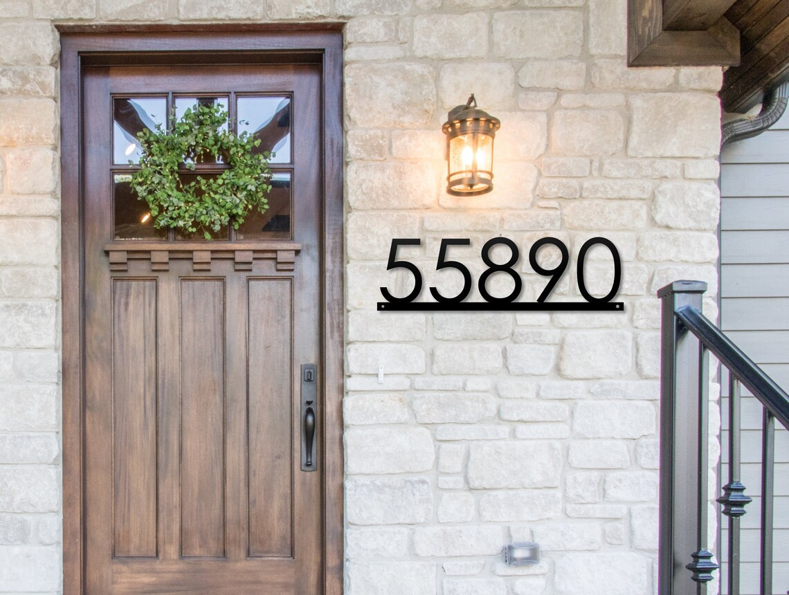 Modern Deco Metal Address Sign Modern Address Sign Modern - Etsy