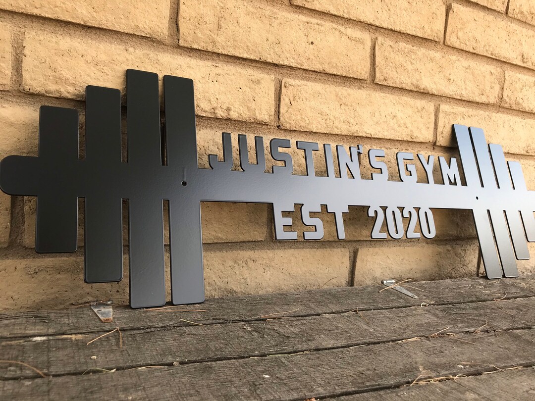 Gym Sign | Personalized Home Gym Sign | Custom Metal Gym Sign | Home ...