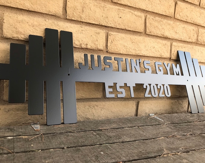 Gym Sign Personalized Home Gym Sign Custom Metal Gym Sign - Etsy