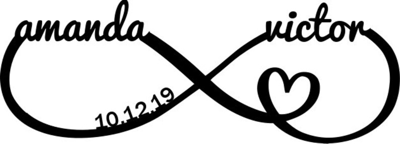 Personalized Infinity Metal Sign Infinity Sign Custom - Etsy