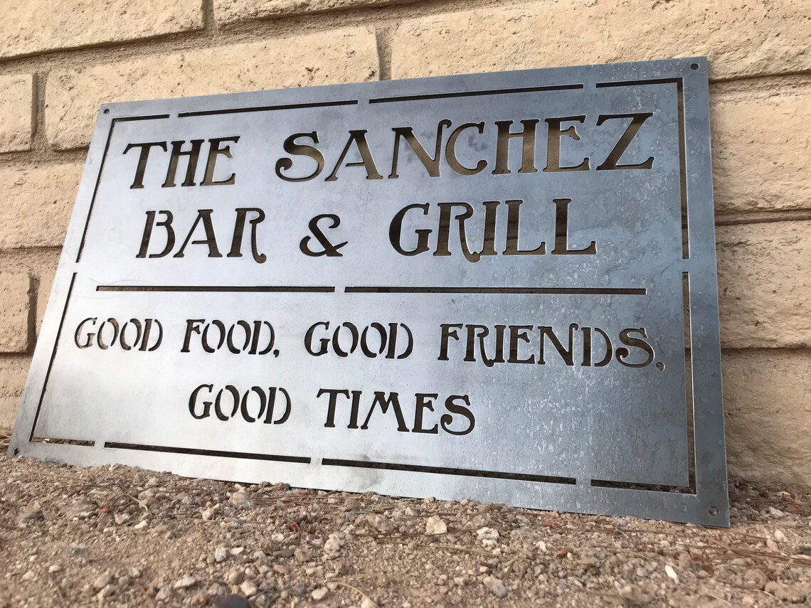 Personalized Bar Sign Home Bar Sign Custom Pub Sign | Etsy