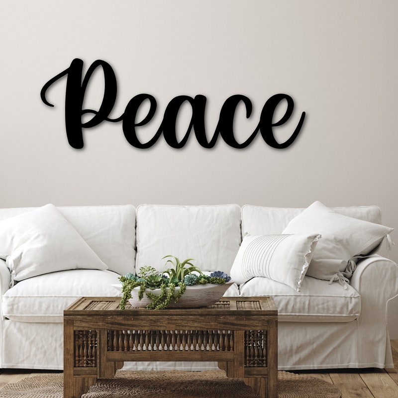Steel Peace Word Sign - Etsy