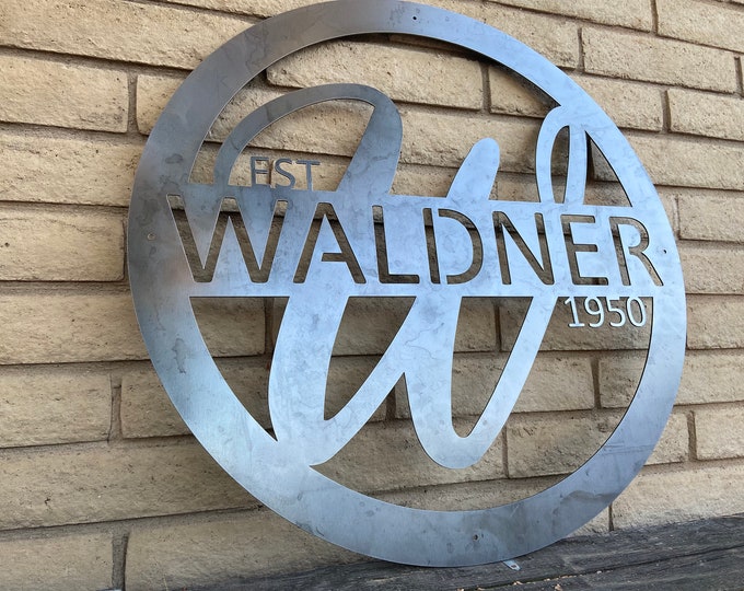 Personalized Family Name Metal Sign Last Name Monogram Sign - Etsy