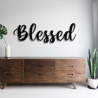 Metal "blessed" Sign - Etsy
