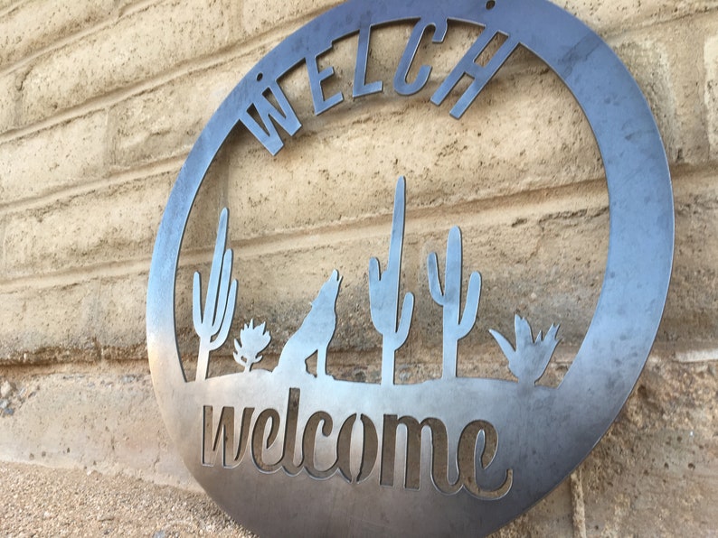 Southwestern Welcome Sign | Custom Welcome Sign | Cactus Welcome Sign ...