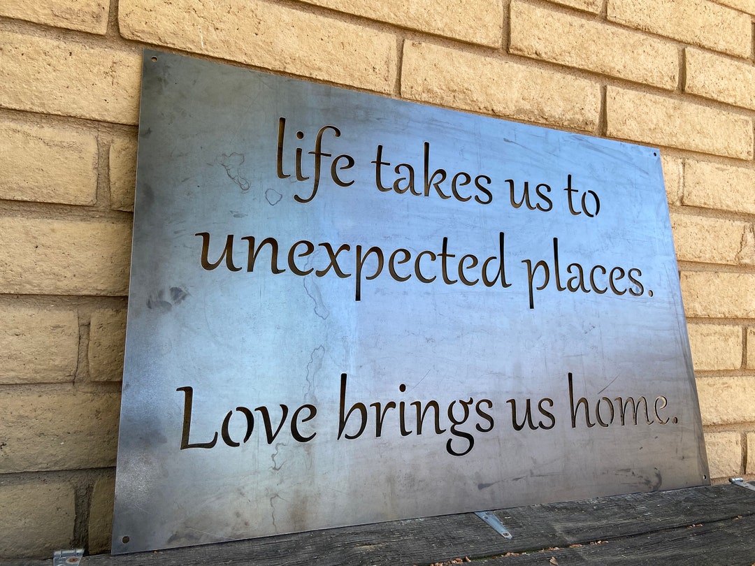 Personalized Metal Quote Sign | Inspirational Word Sign | Quote Sign ...