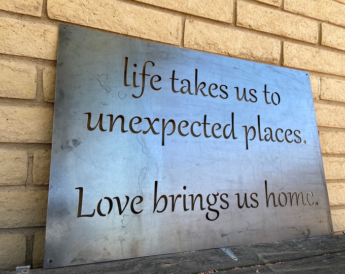 Personalized Metal Quote Sign Inspirational Word Sign - Etsy