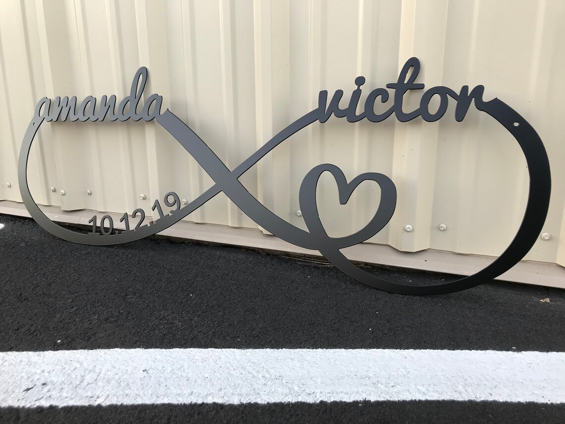Personalized Infinity Metal Sign Infinity Sign Custom - Etsy
