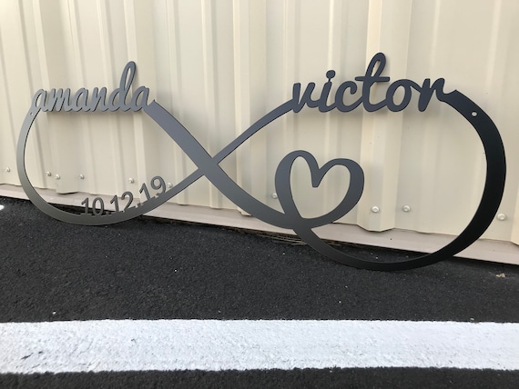Personalized Infinity Metal Sign Infinity Sign Custom - Etsy