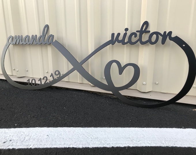 Personalized Infinity Metal Sign Infinity Sign Custom - Etsy