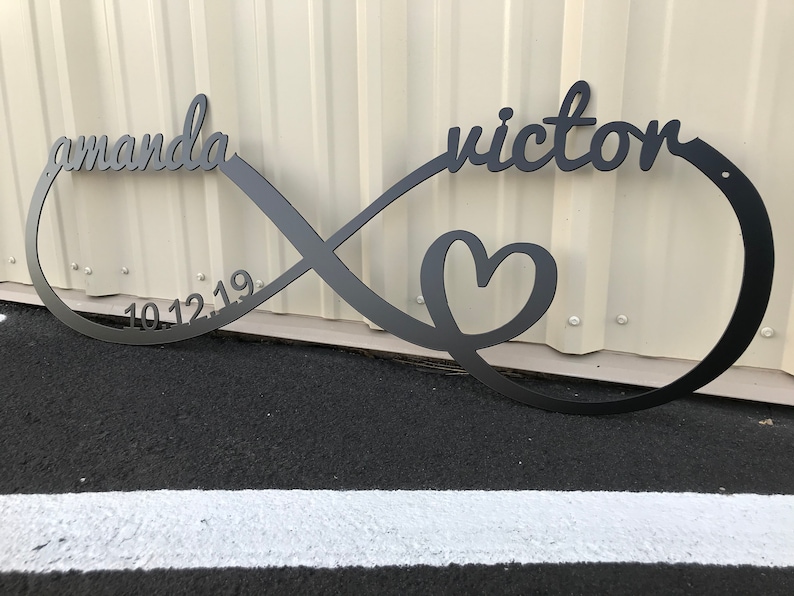 Personalized Infinity Metal Sign Infinity Sign Custom - Etsy