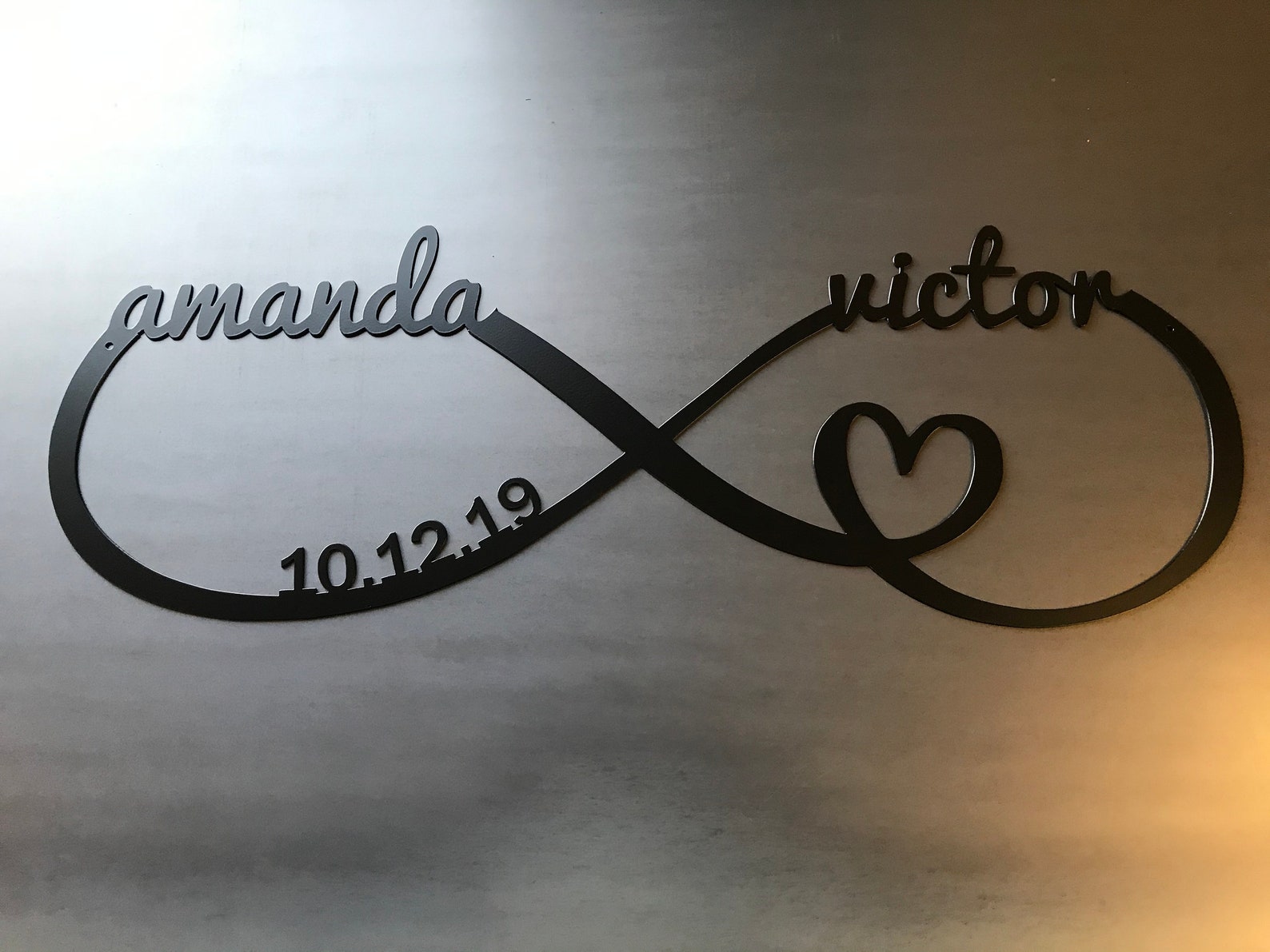 Personalized Infinity Metal Sign Infinity Sign Custom - Etsy