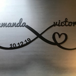 Personalized Infinity Metal Sign | Infinity Sign | Custom Family Sign ...
