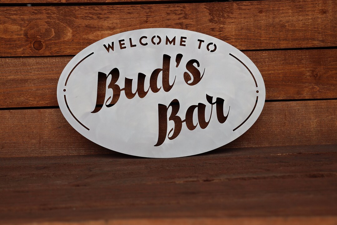 Custom Metal Bar Sign - Home Bar Sign - Family Bar and Grill Sign ...