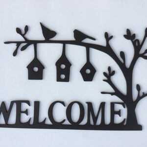 Metal Welcome Sign | Outdoor Welcome Sign | Bird Metal Sign | Wedding ...