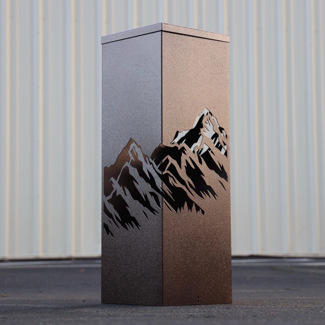 Metal Mountain Column | Mountain Scene Steel Column | Steel Pillar ...
