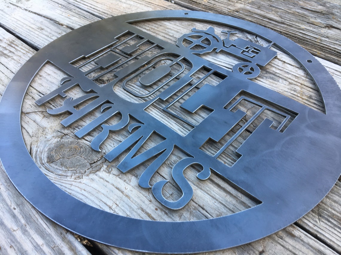 Hanging Farm Sign Personalized Farm Sign Custom Metal Farm - Etsy