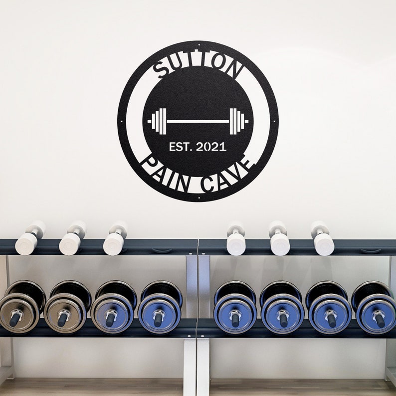 Gym Sign Personalized Home Gym Sign Custom Metal Gym Sign - Etsy
