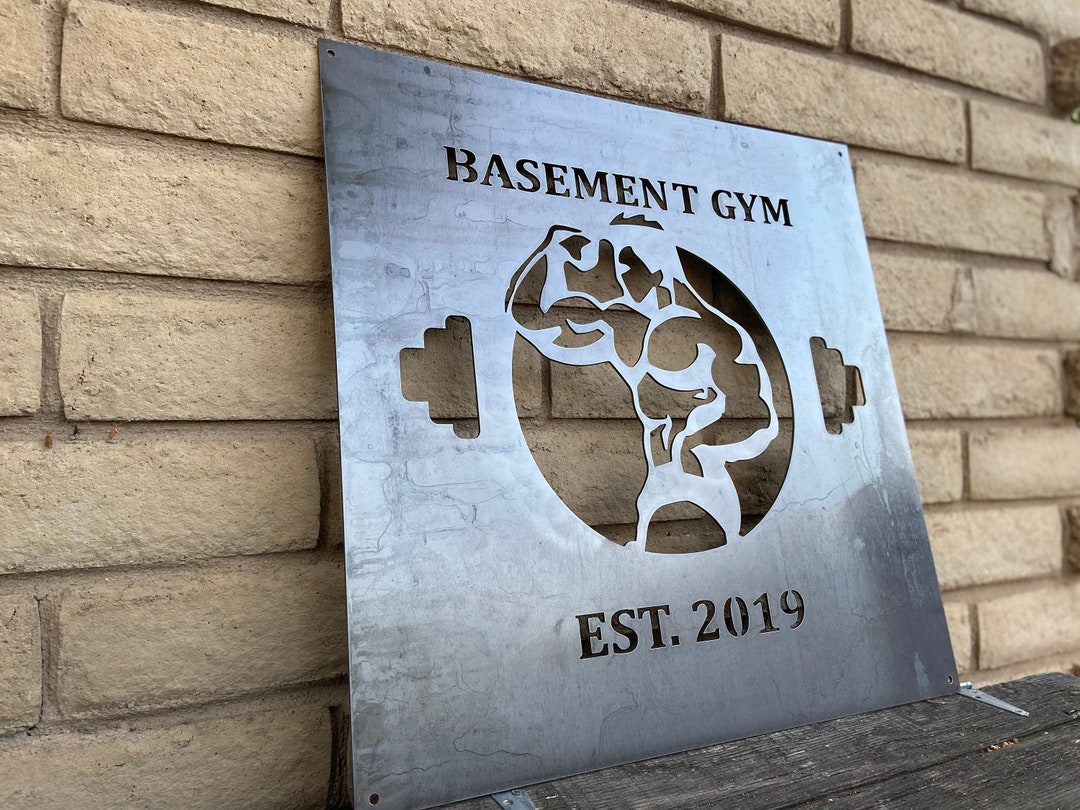 Custom Metal Gym Sign | Body Builder Sign | Gym Wall Decor | Home Gym ...