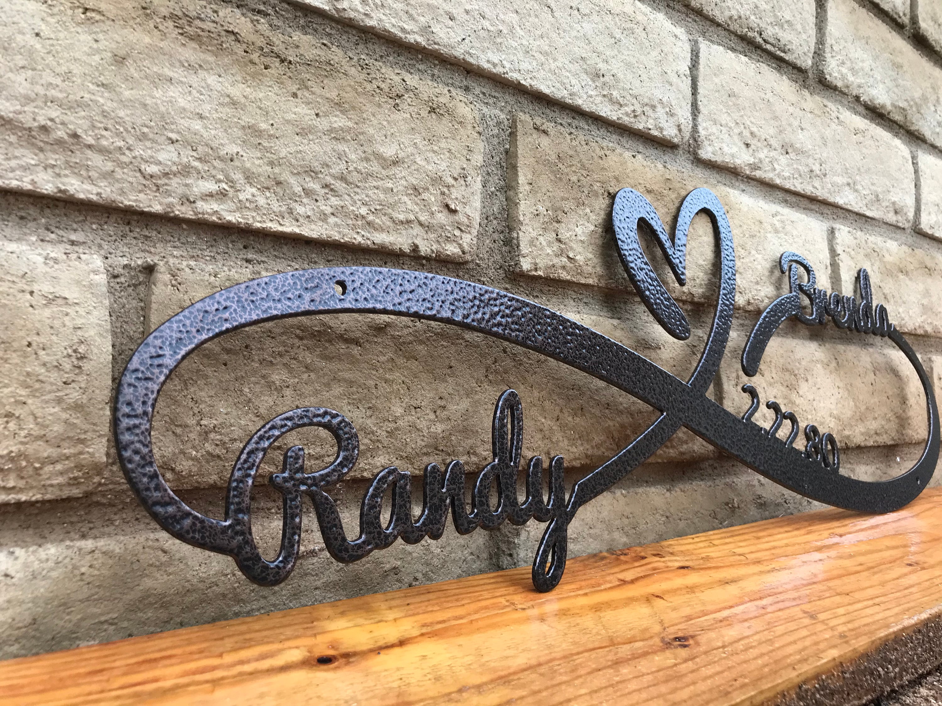 Personalized Metal Infinity Sign Infinity Name Sign Custom | Etsy