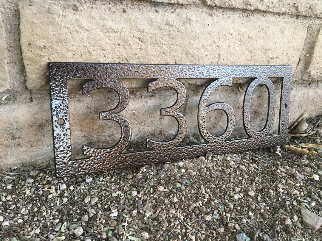 Metal Address Sign, Metal Address Plaque, Address Sign, House Numbers ...