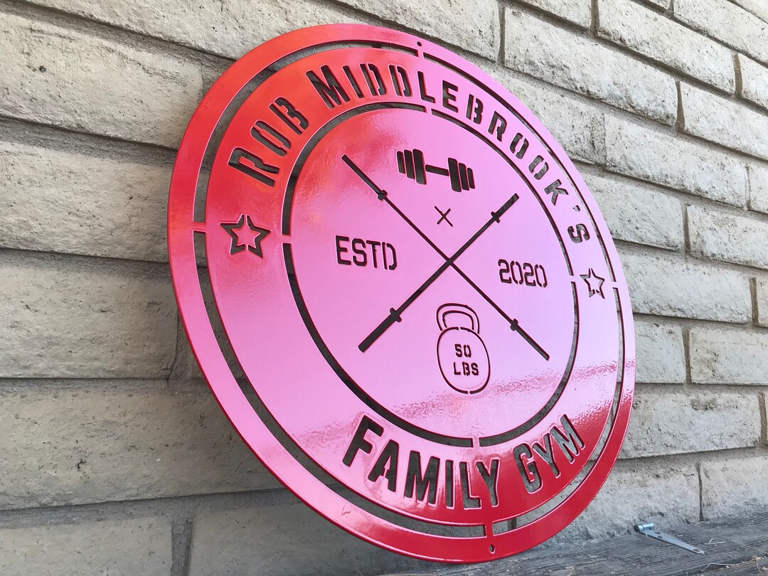 Gym Sign | Personalized Home Gym Sign | Custom Metal Gym Sign | Home ...