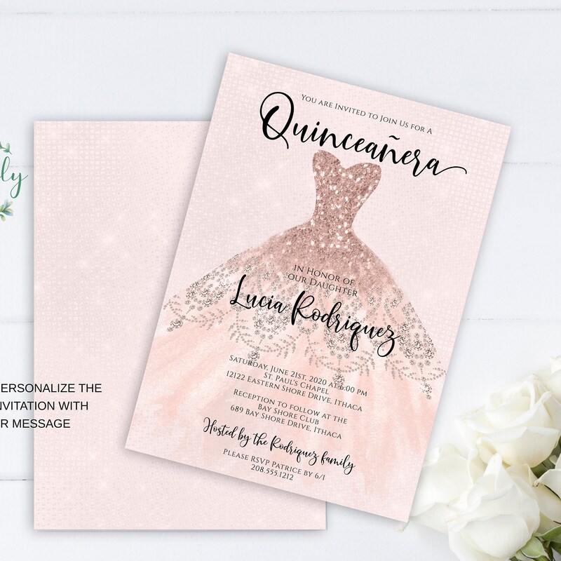 Diy Quinceanera Invitations - Etsy