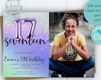 Sweet Seventeen Invitation - Etsy