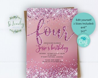 4 Year Old Invitation | Etsy