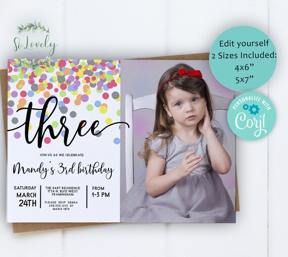 3rd Birthday Wording Ideas