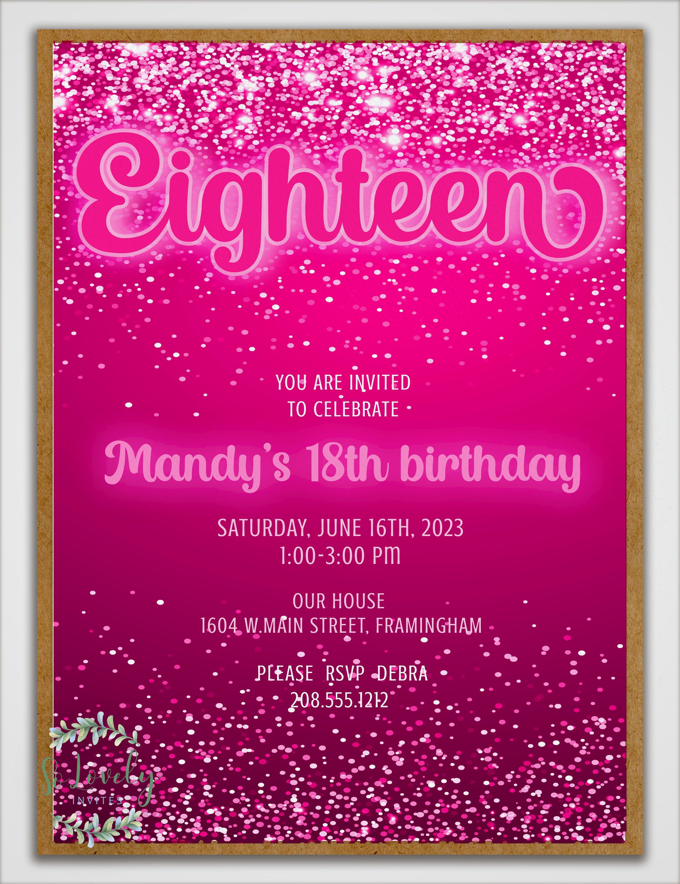 18th Birthday Invitation Poems