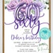 Purple Roses 60th Birthday Invitation, Editable Birthday Invite for ...