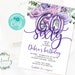 Purple Roses 60th Birthday Invitation, Editable Birthday Invite for ...