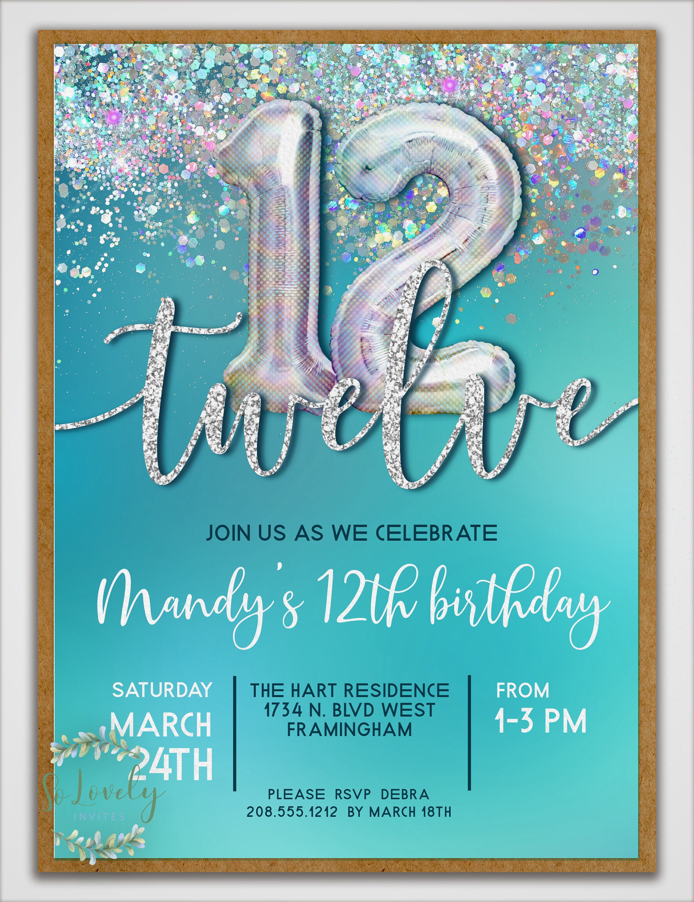 12 Birthday Invitation Cards For Teens