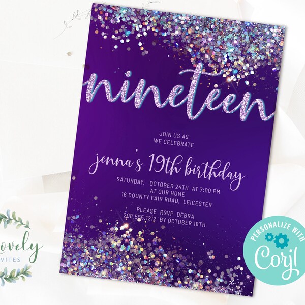 19 Year Old Birthday Invitations - Etsy