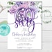 Purple Roses 60th Birthday Invitation, Editable Birthday Invite for ...