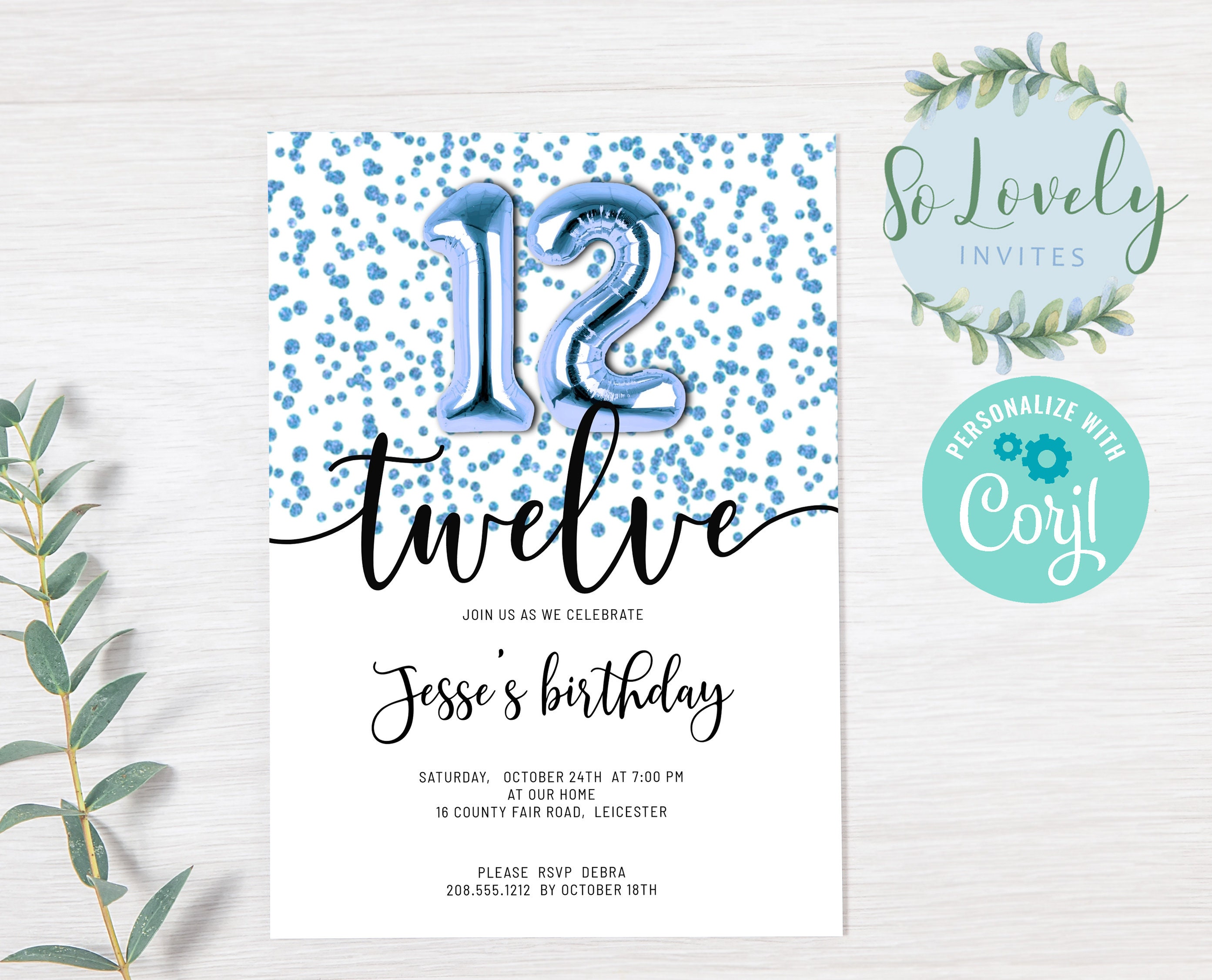 12th Birthday Invitation Ideas