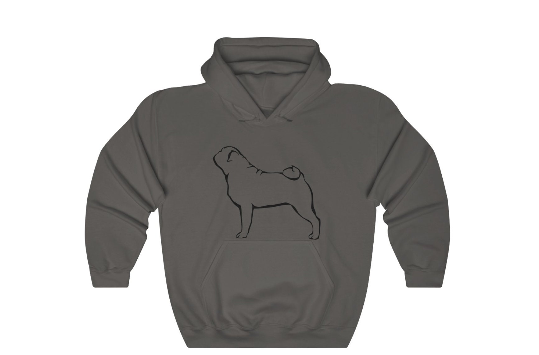 Pug Dog Graphic Hooded Sweatshirt - Etsy UK