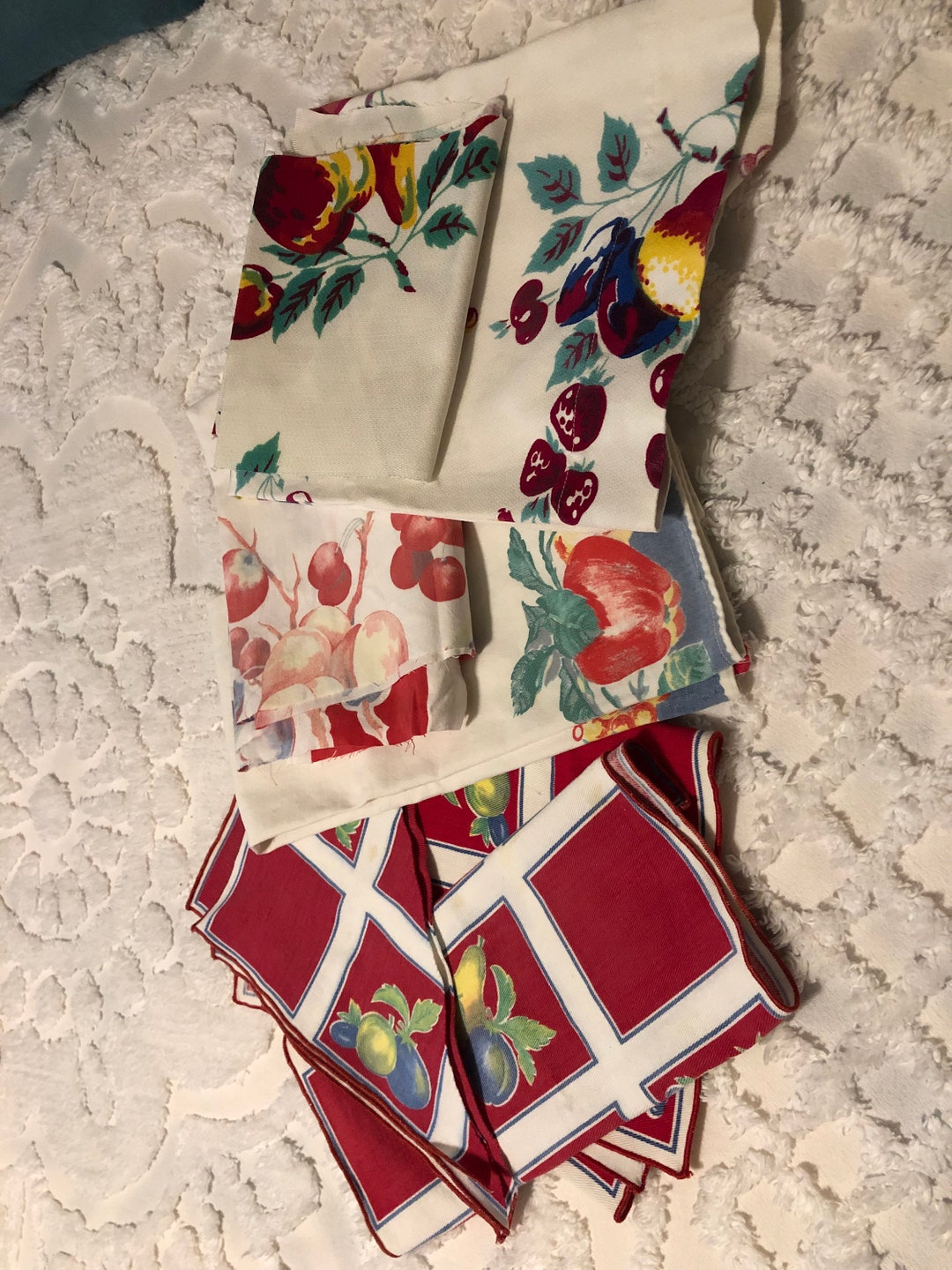 Lot of Vintage Kitchen Linens-great for Sewing and Crafts - Etsy