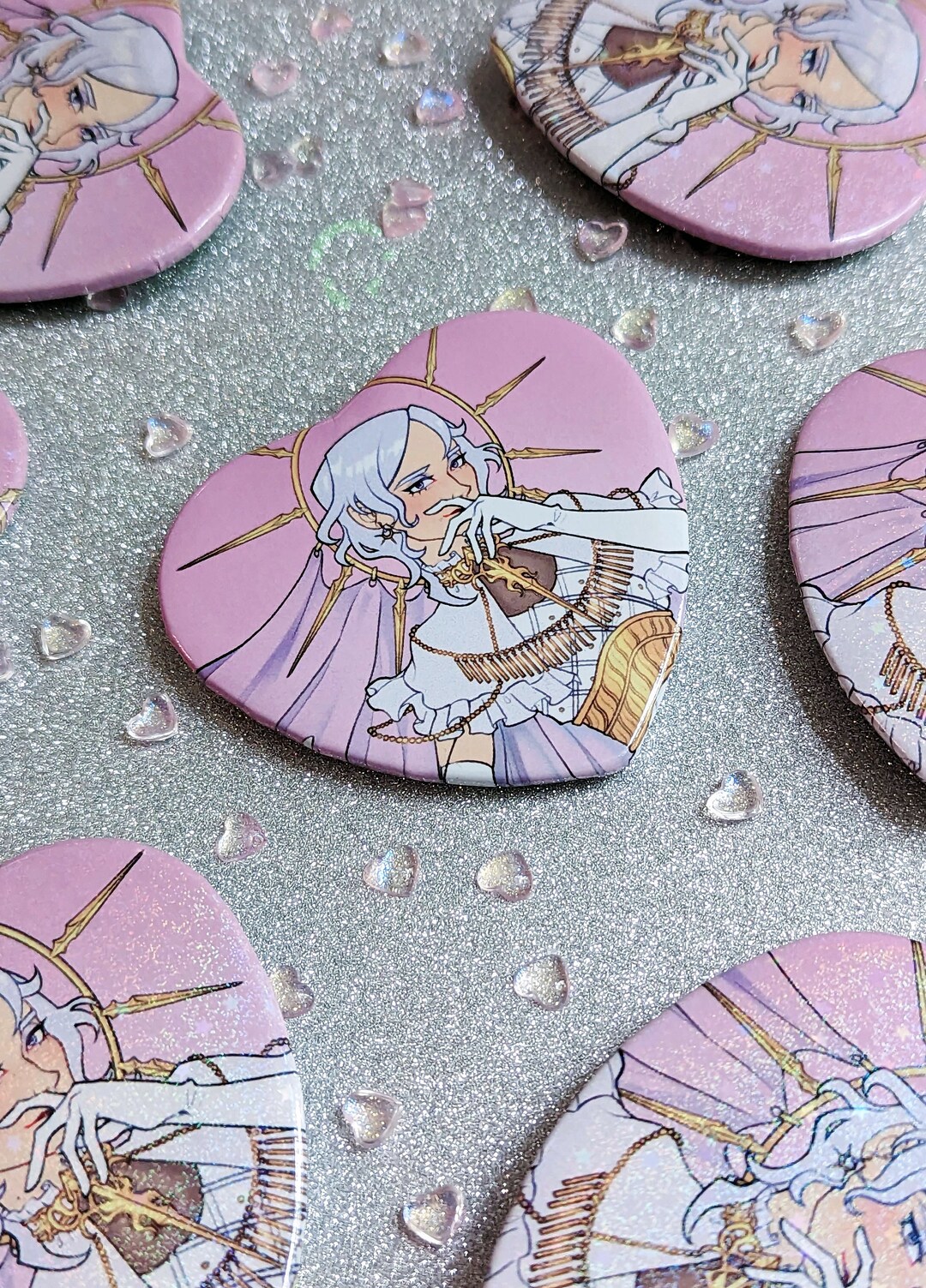 Dark Souls – Gwyndolin – Heart Pin Buttons - Etsy