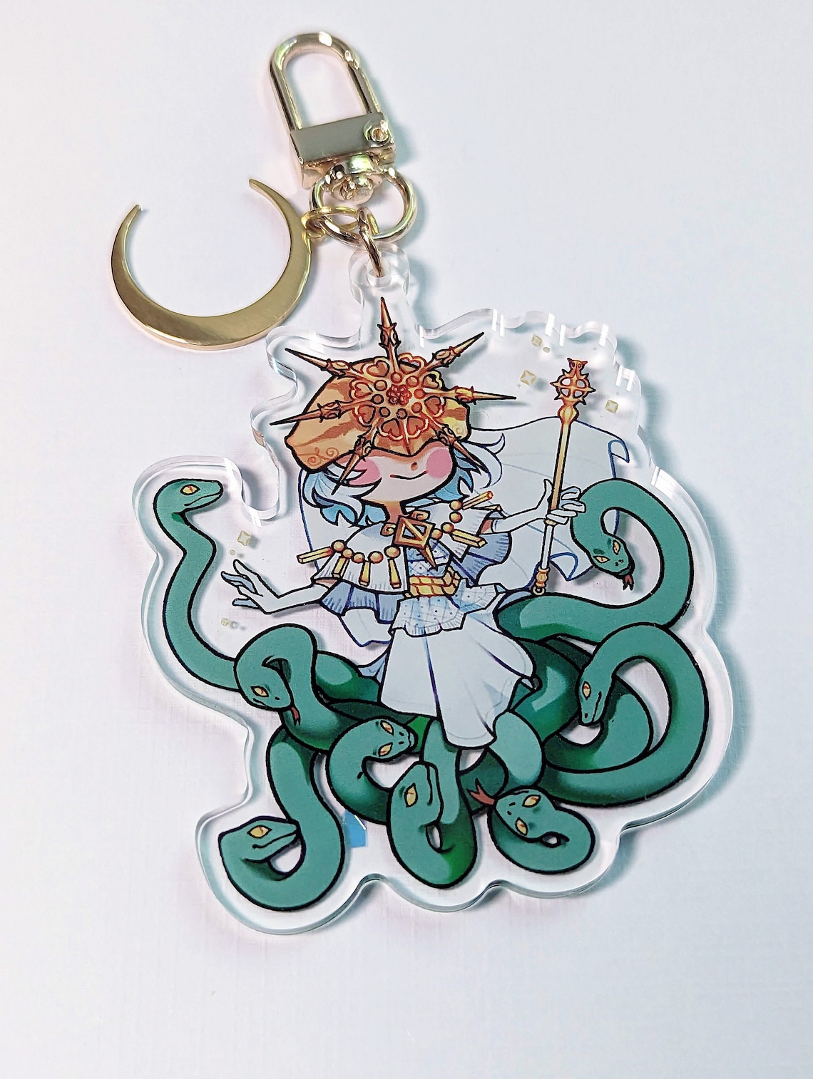 Dark Souls – 3" Gwyndolin – Clear or Glitter Epoxy Acrylic Keychain ...