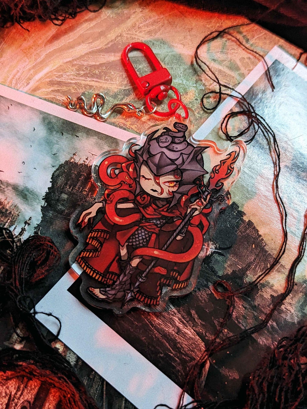 Elden Ring – Messmer the Impaler – 3" Clear Acrylic Keychain (double ...