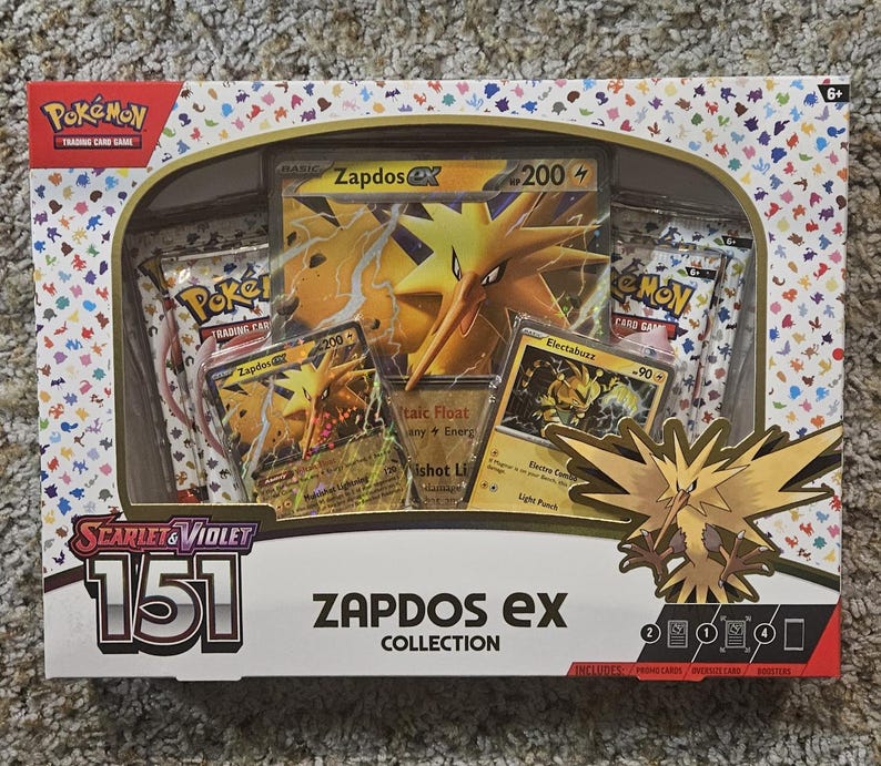 Pokémon Zapdos Ex - Scarlet & Violet 151- Trading Cards - Sealed - Etsy