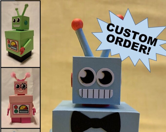 Mini Robot Party Favor Box - 4.25 Inches - Etsy