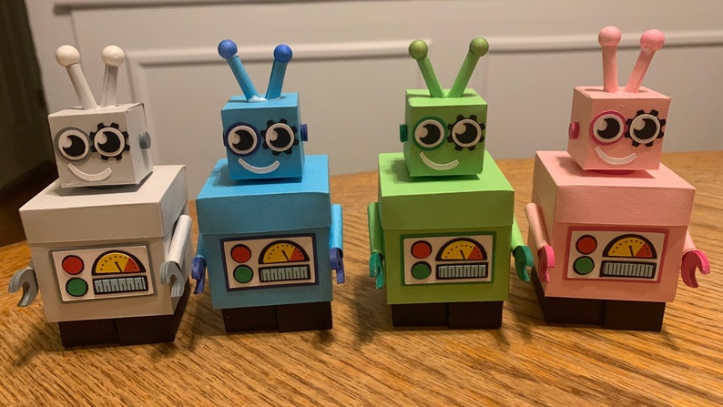 Mini Robot Party Favor Box - 4.25 Inches - Etsy